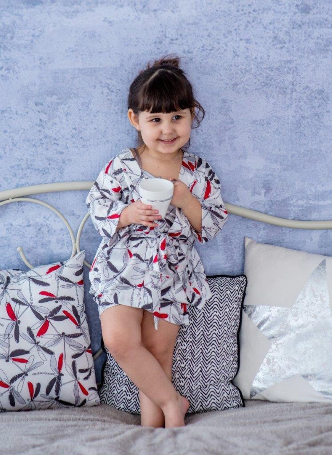 Kids Robe Kimono Robe Silk Robe Bridal Robes Mommy and Me Outfits Silk ...