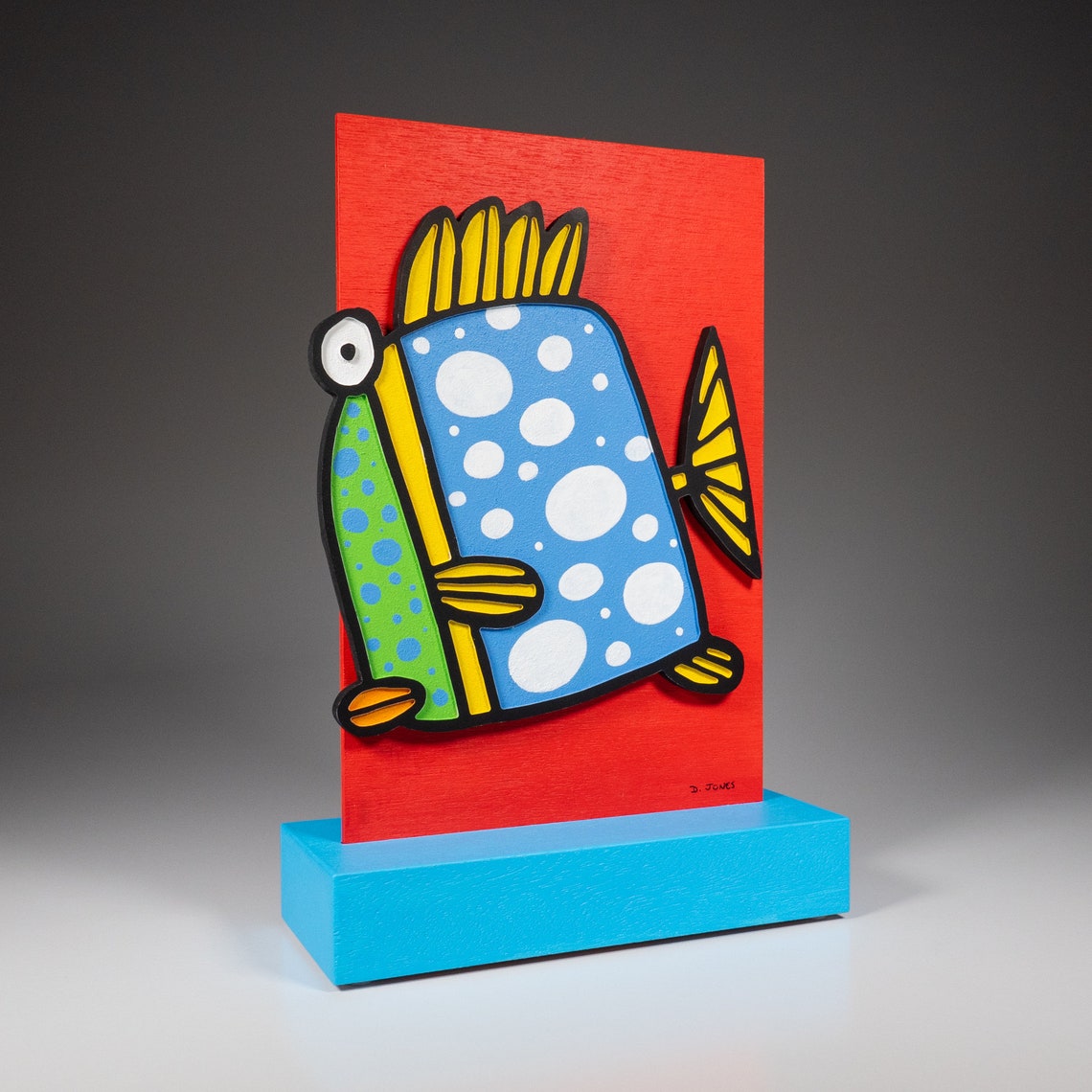 Colourful Fish Display Art - Handmade Wooden Fish Art Beach House ...