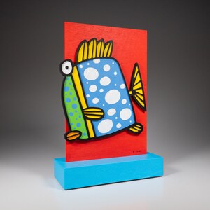 Colourful Fish Display Art - Handmade Wooden Fish Art Beach House ...