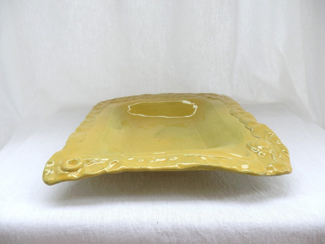 Coupelle en céramique artisanale émaillage jaune vert - Etsy France