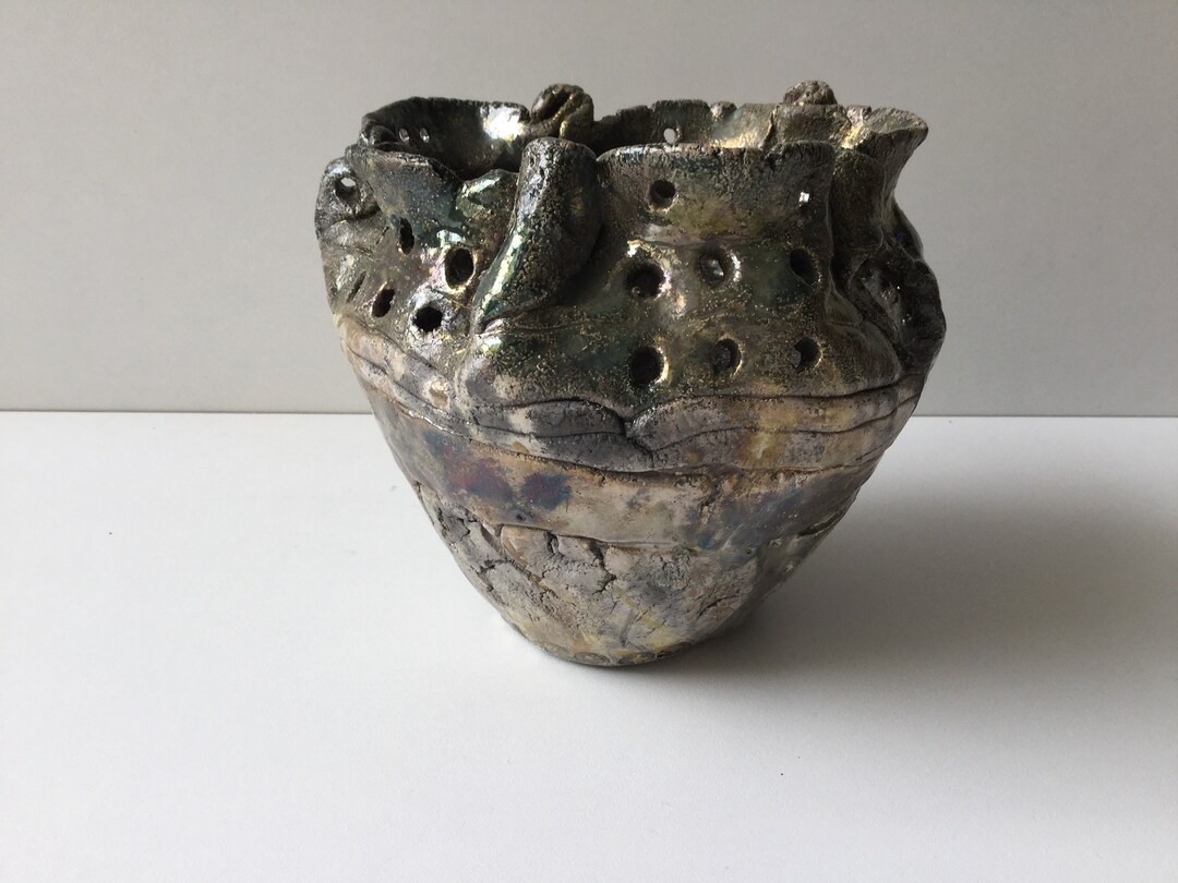 Terracotta Raku Ceramic Vase, Handcrafted Ceramics, Ceramic Art ...