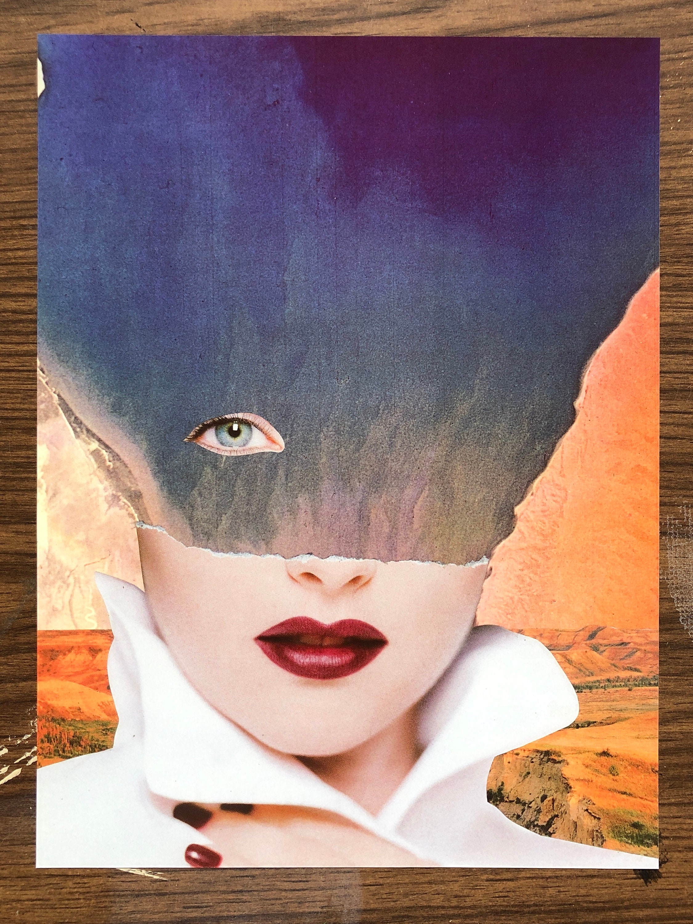 Isolation Series Paper Collage Print 11 X 14 3/4 by Okay Collage Free ...