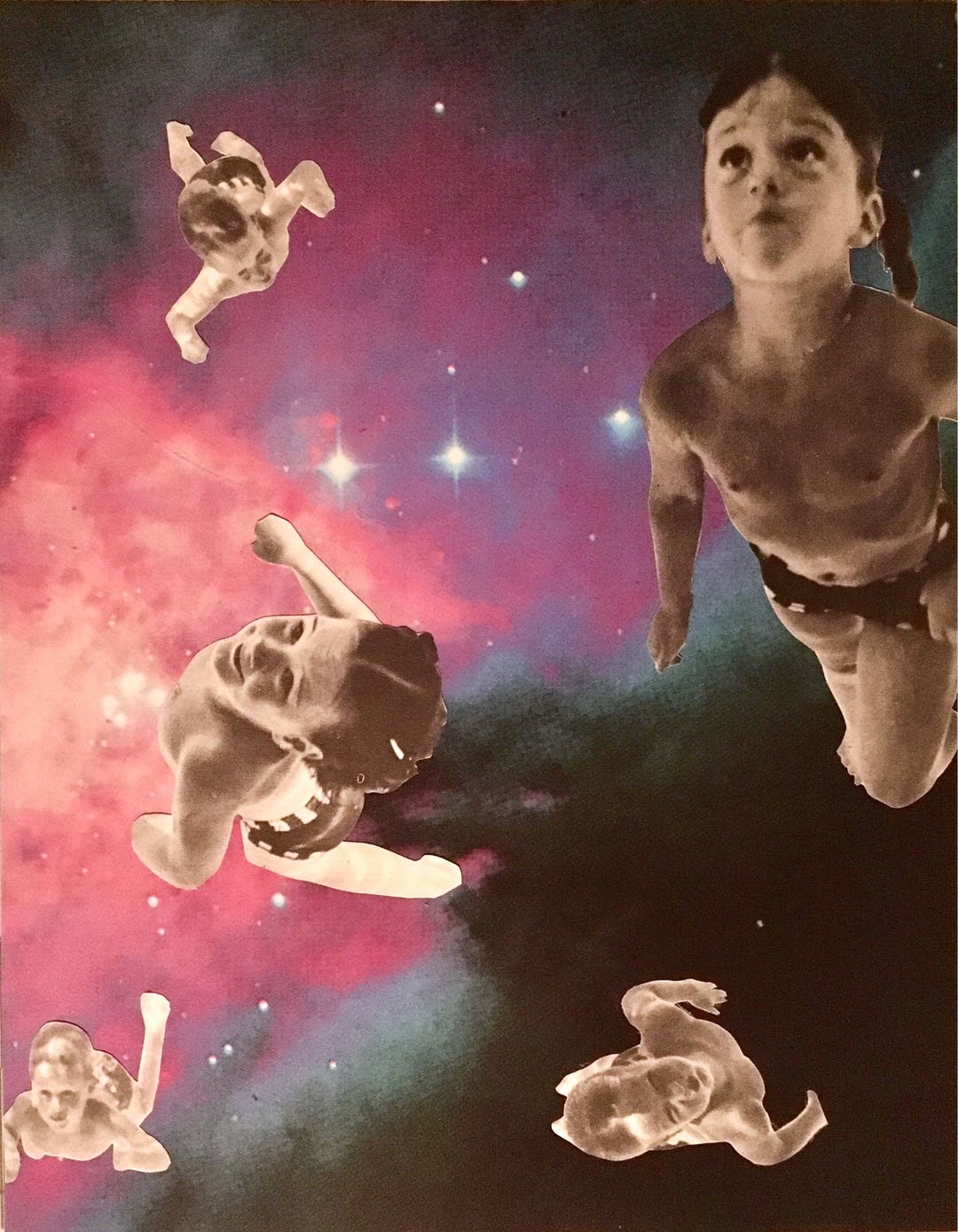 Paper Collage Original Art * Nebula Babes * by Okay Collage * Free ...