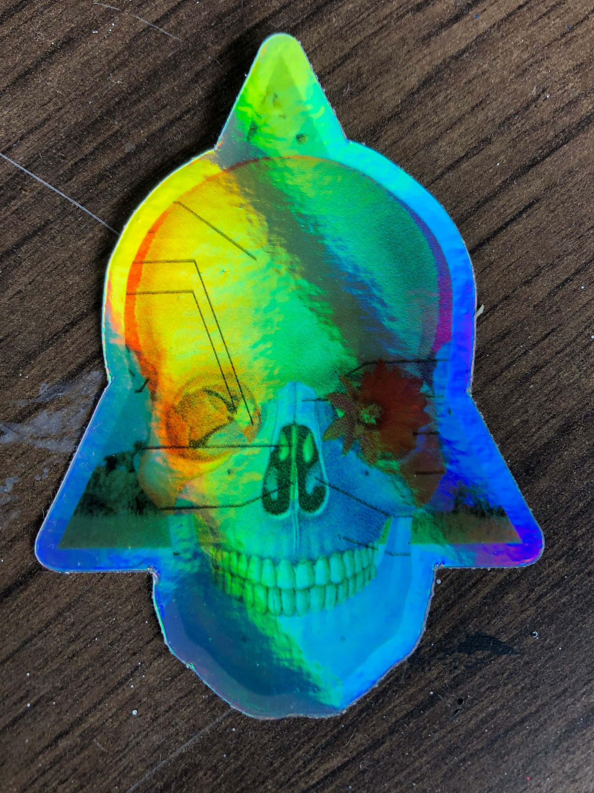 Holographic Skull Sticker * 2 1/4" X 3" * by Okay Collage * Free ...