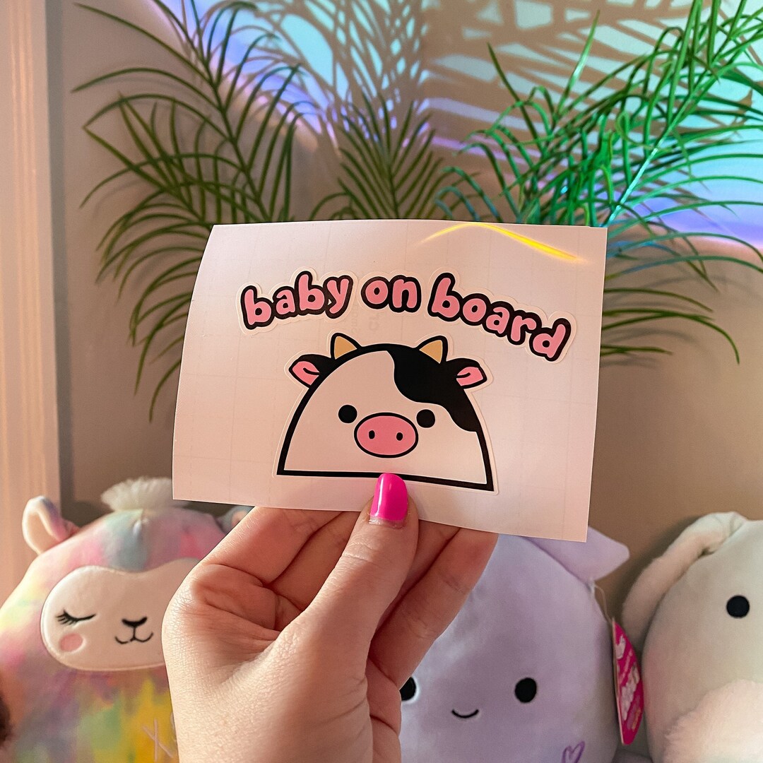 Squishmallow Baby on Board Vinyl Car Decal - Etsy