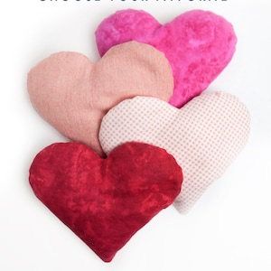Heart Rice Bag, Heating Pad, Pink Red Microwaveable Reusable Heat Bag ...