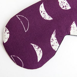 Phases of the Moon Sleeping Mask, Purple Blindfold, Cotton Sleep Mask ...