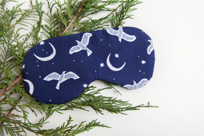 Moon Sleep Mask Raven Sleeping Mask Eye Mask Self Care | Etsy