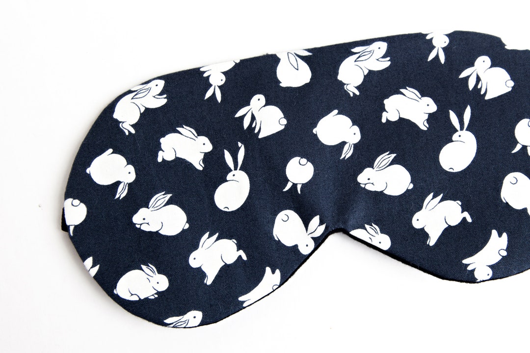 Bunny Sleep Mask, Rabbit Sleeping Mask, Navy Blindfold, New Mom Gift ...