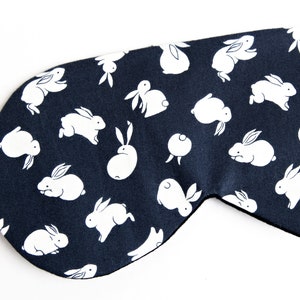 Bunny Sleep Mask, Rabbit Sleeping Mask, Navy Blindfold, New Mom Gift ...