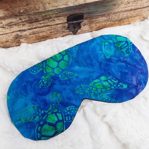 Sea Turtle Sleep Mask, Blue Eye Sleeping, Adjustable Cotton, Sleep Aid ...
