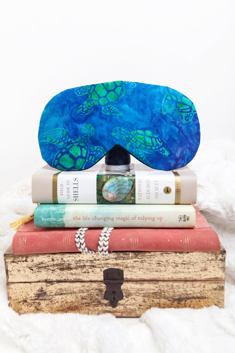 Sea Turtle Sleep Mask Blue Eye Sleeping Adjustable Cotton - Etsy