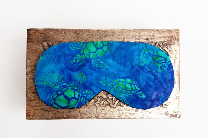 Sea Turtle Sleep Mask Blue Eye Sleeping Adjustable Cotton - Etsy