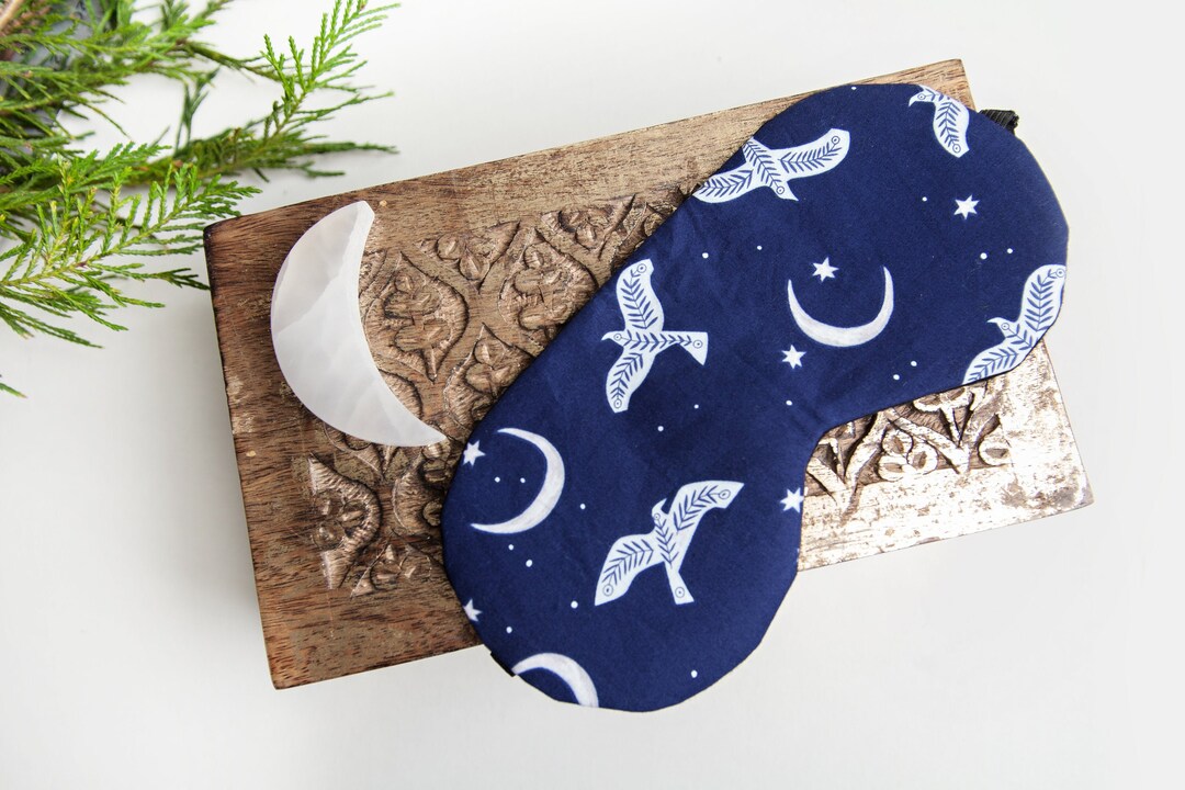 Moon Sleep Mask, Raven Sleeping Mask, Eye Mask, Self Care, Travel Gift ...