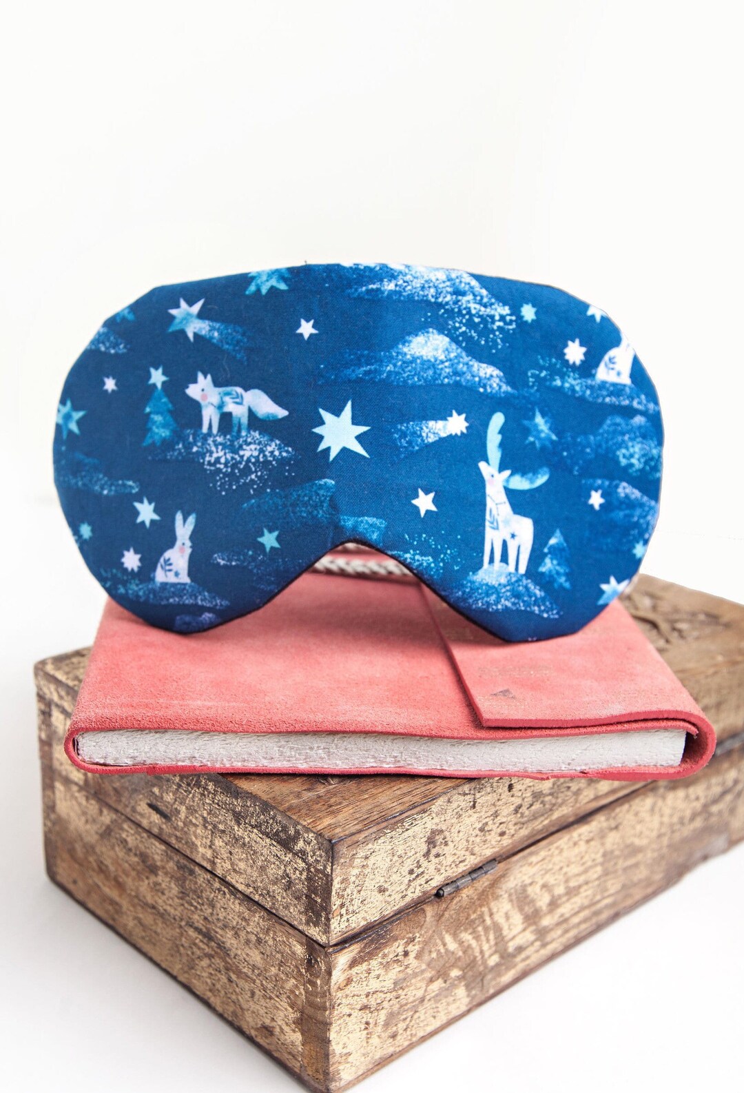 Blue Sleeping Mask, Wolf Sleep Eye Mask, Sleep Gift, Headache Relief ...