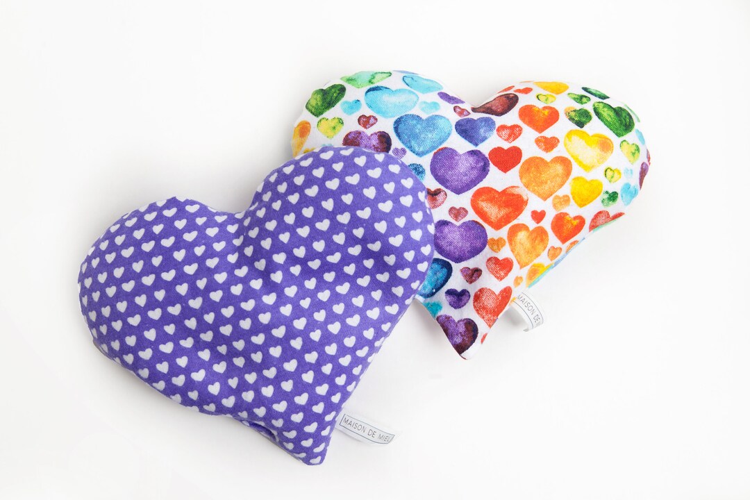 Heart Rice Bag, Heating Pad, Reusable Microwave Cotton, Self Care Gift ...