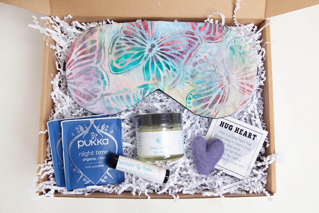 Self Care Gift Box, Gift for Her, Lavender Sleep Gift Box, Sleep Mask ...
