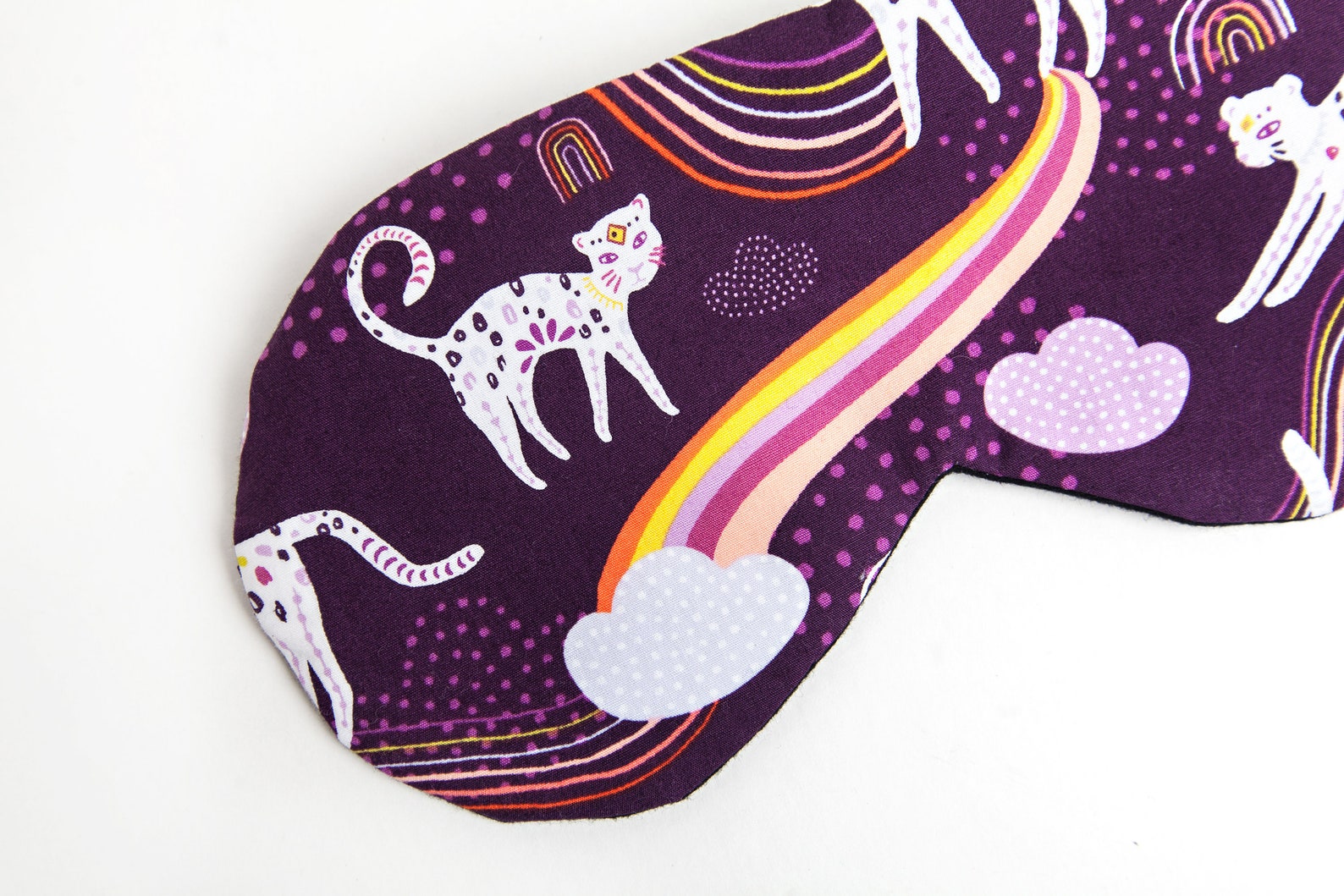 Sleeping Eye Mask Cat Rainbow Sleep Mask Spirit Animal Cat - Etsy