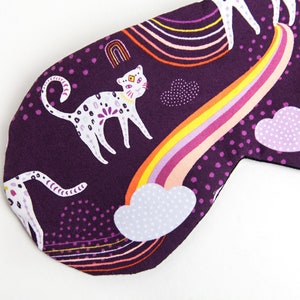 Sleeping Eye Mask, Cat Rainbow Sleep Mask, Spirit Animal, Cat Lover ...