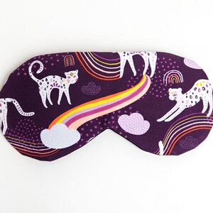 Sleeping Eye Mask, Cat Rainbow Sleep Mask, Spirit Animal, Cat Lover ...