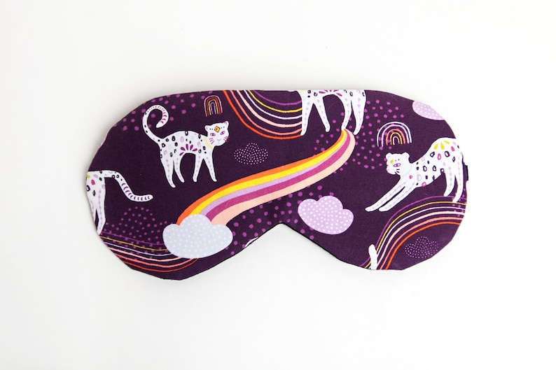 Sleeping Eye Mask Cat Rainbow Sleep Mask Spirit Animal Cat - Etsy