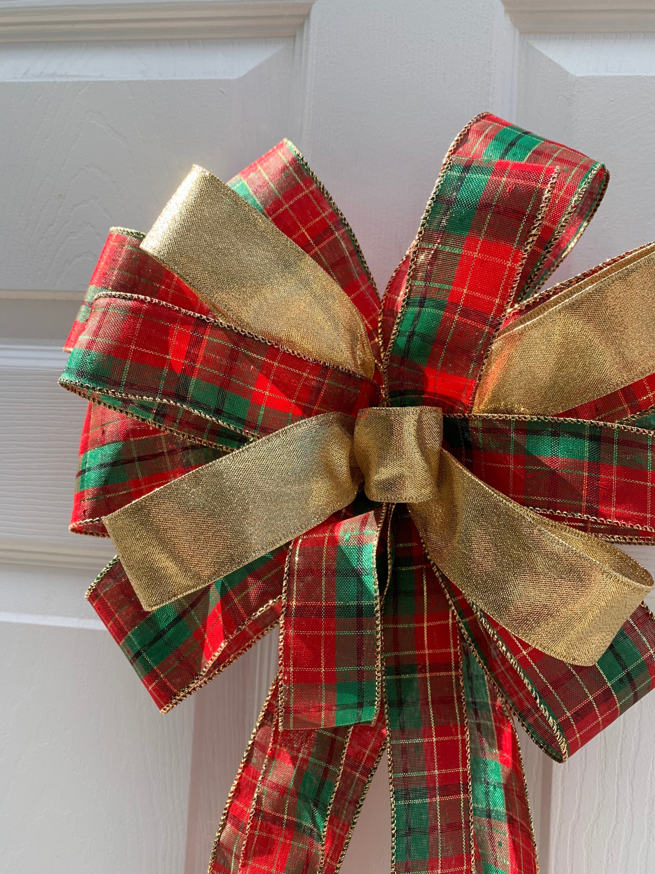 TRADITIONAL CHRISTMAS BOW for Your Tree or Wreath - Etsy