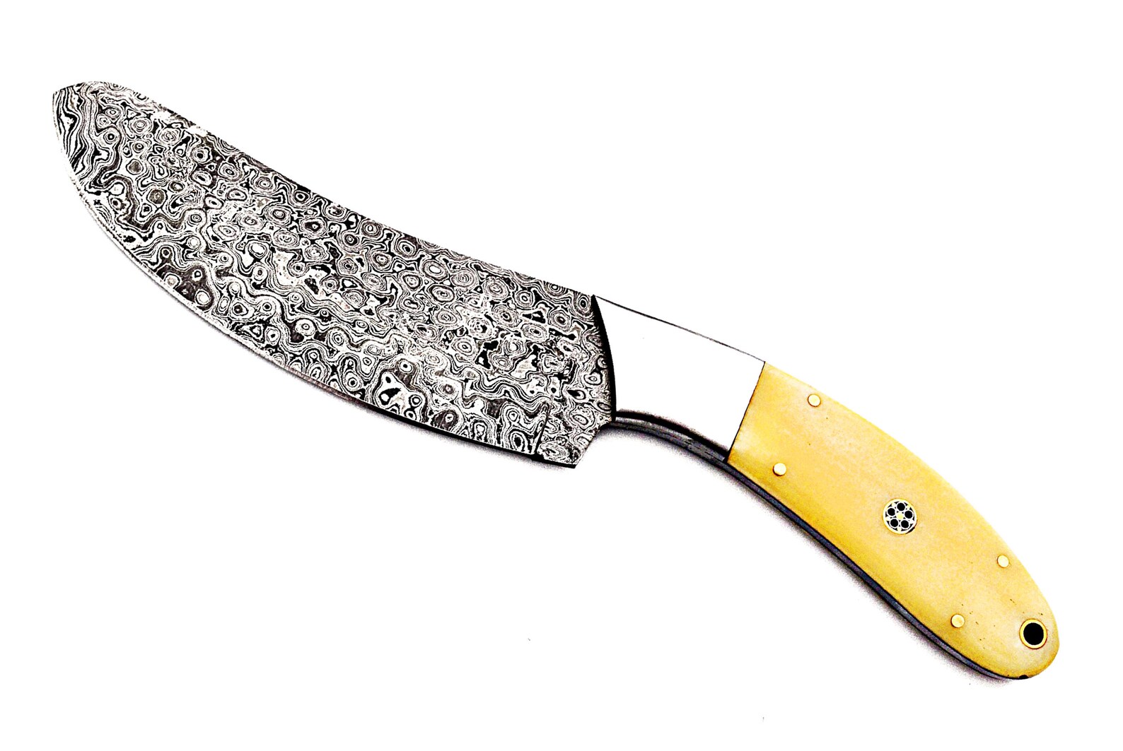 Damascus Steel Custom HANDMADE 11 Chopper Chef Cleaver Knife Camel Bone ...