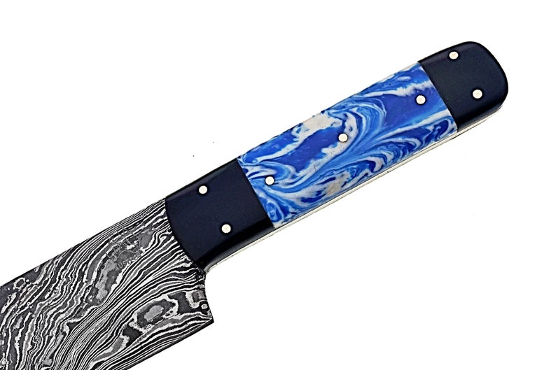 Damascus Steel HANDMADE 12 Inch Kitchen Santoku Chef Knife - Etsy