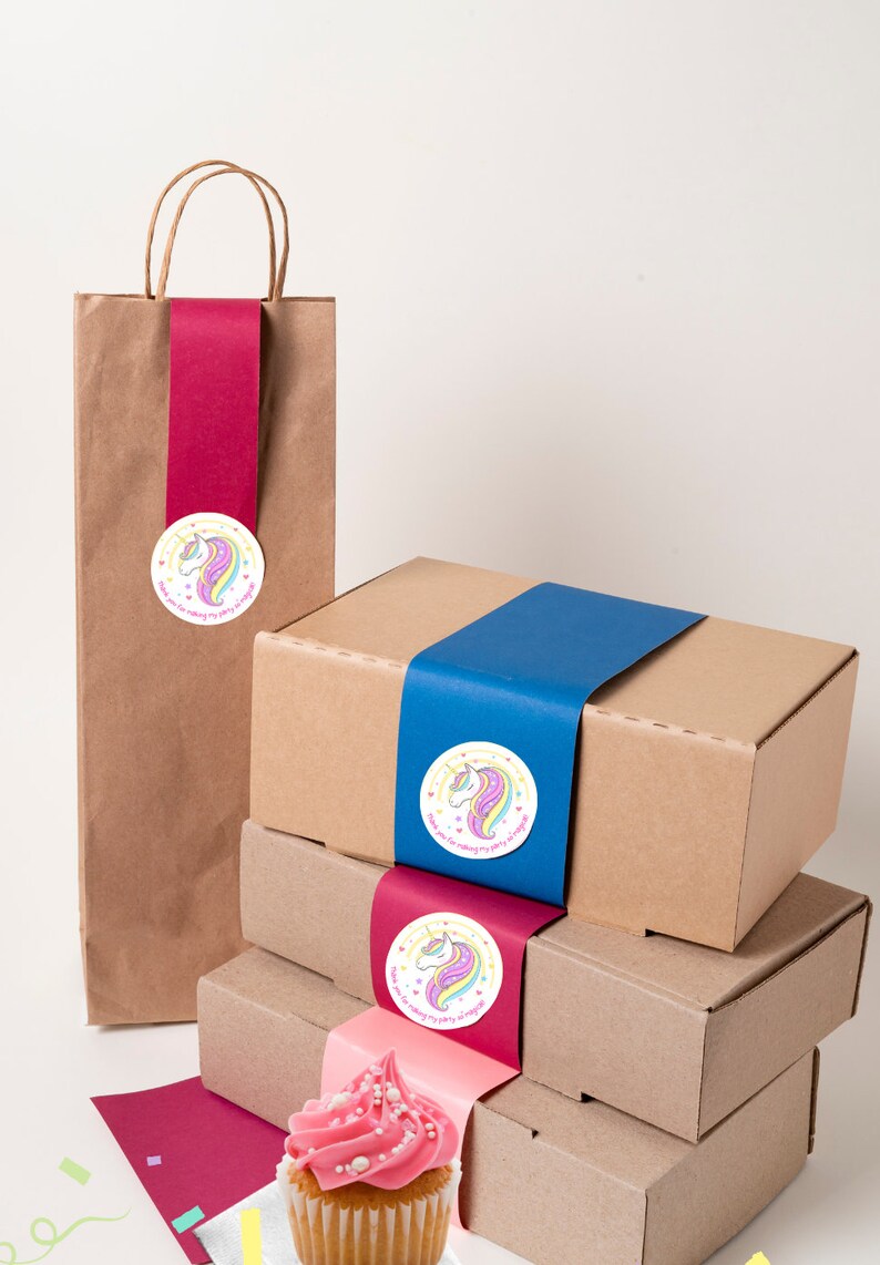 Unicorn Favor Tags, Treat Tags, Bag Labels, Thank You Tags, Unicorn ...