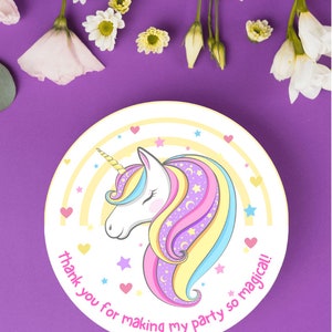 Unicorn Favor Tags, Treat Tags, Bag Labels, Thank You Tags, Unicorn ...