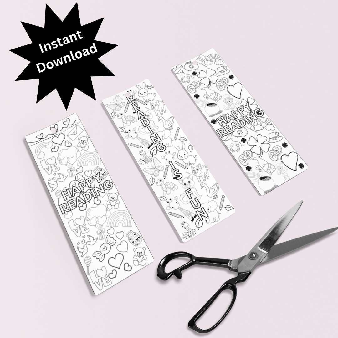 Printable Coloring Bookmarks, Coloring Pages, Bookmarks for Kids, Read ...