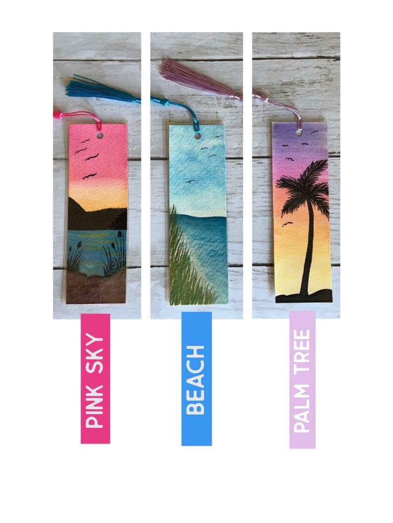 Watercolor Bookmarks, Book Accessories, Booklover, Desert, Cactus Oasis ...
