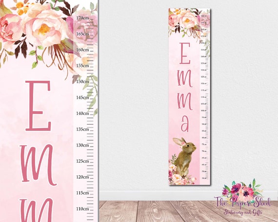Bunny Growth Chart Bunny Height Chart Rabbit Nursery Decor | Etsy