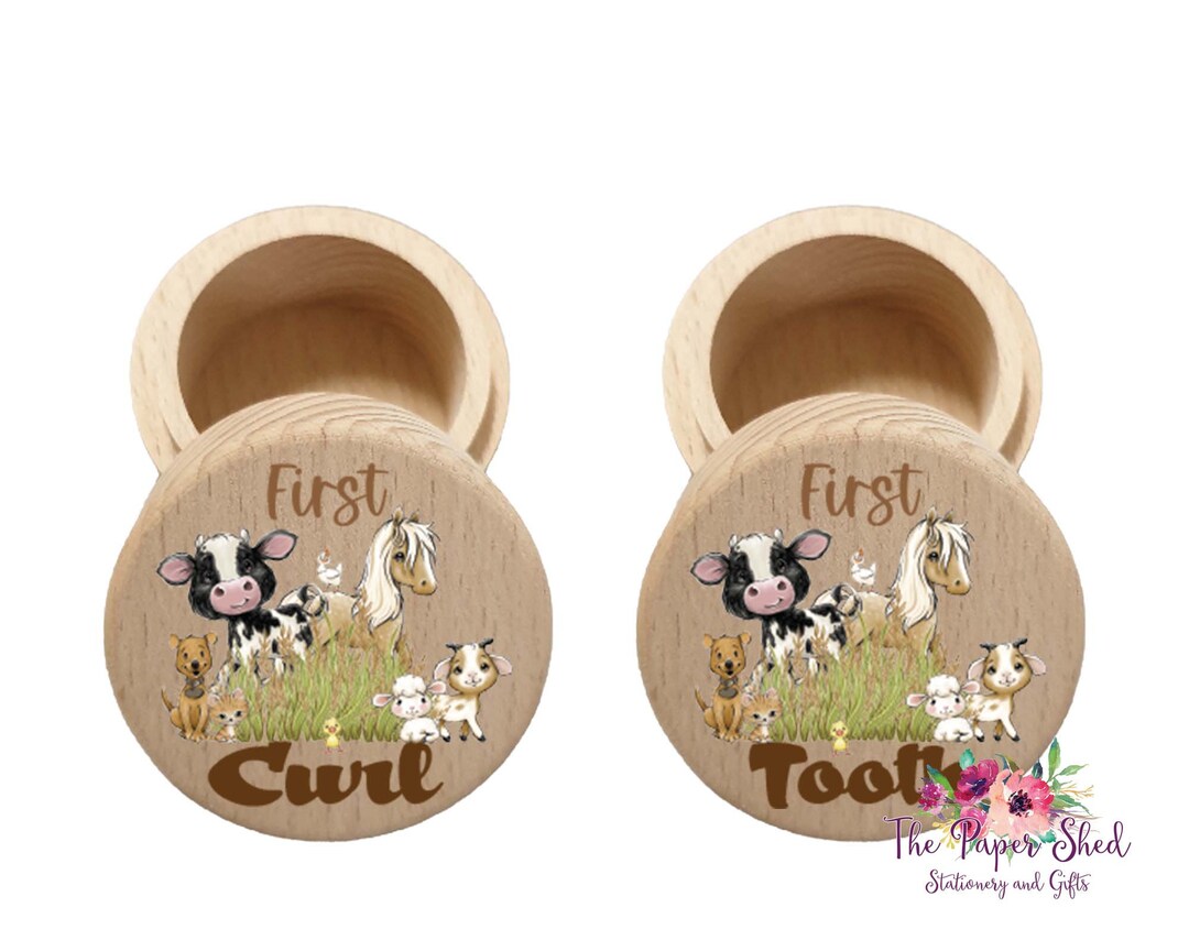 First Tooth, First Curl, Farm Nursery Decor, Newborn Gift, New Baby ...