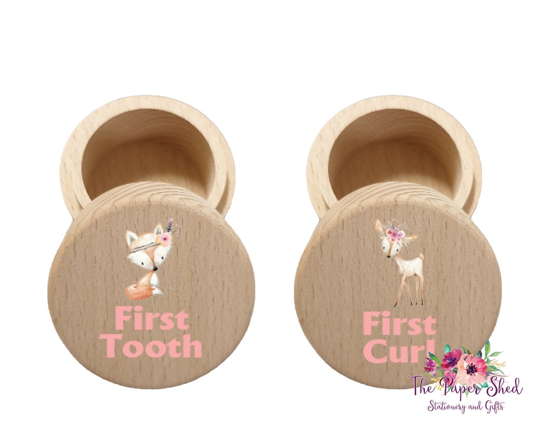 First Tooth, First Curl, Woodland Animals Nursery Decor, Boho Baby Girl ...
