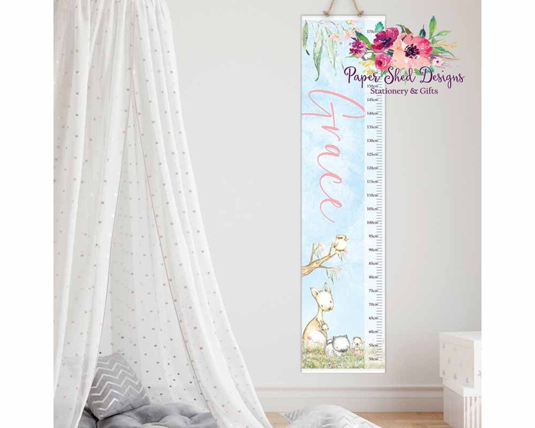 Australian Animals Growth Chart, Height Chart, Australian Nursery Decor ...