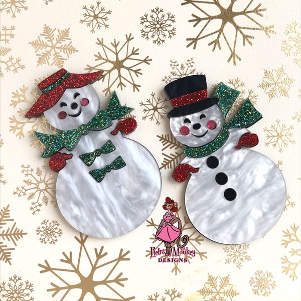 Snowman Pin - Etsy