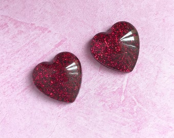 Deep Red Heart | Etsy