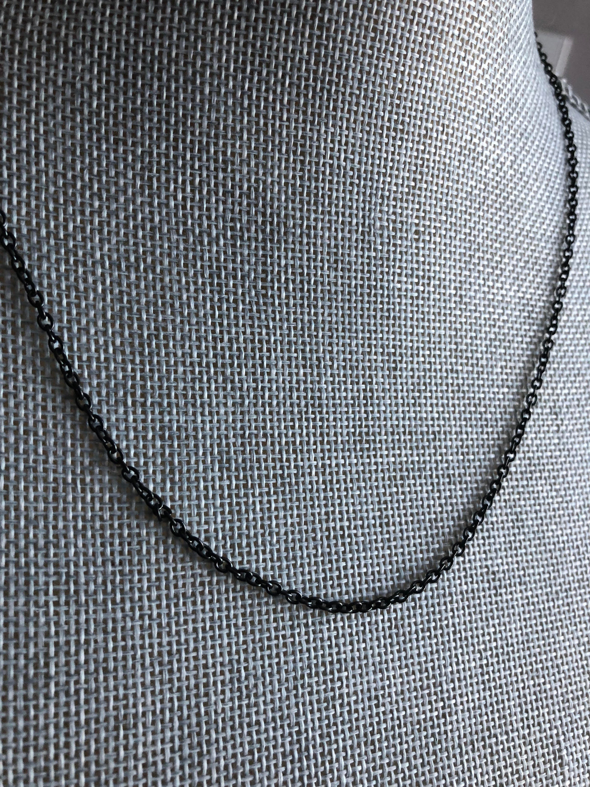 Black Chain Chain Necklace Chain for Men Groomsman Gift - Etsy