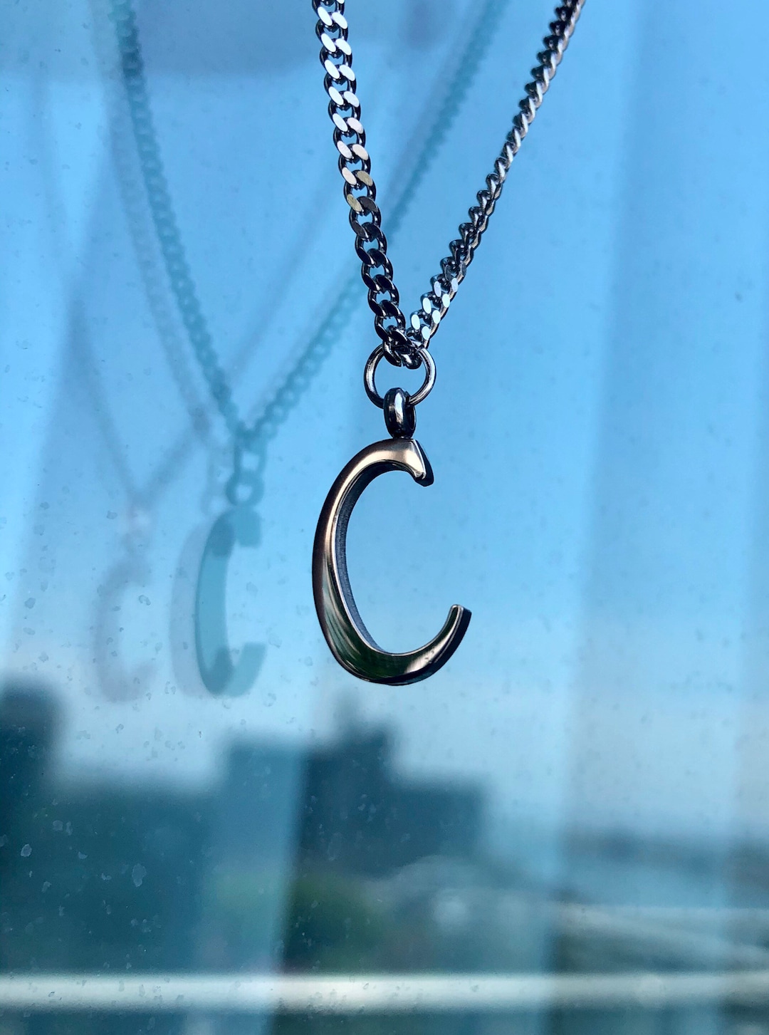 Letter C Necklace, Dainty Initial Necklace, Monogram Necklace, Monogram ...