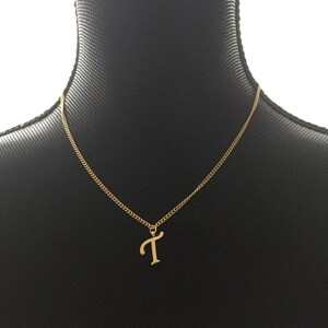 Letter Necklace, Monogram Necklace, Letter T, Name Necklace, Initial ...