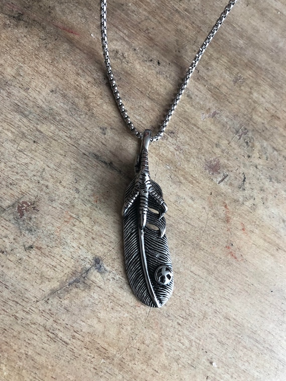 Guardian angel feather necklace store