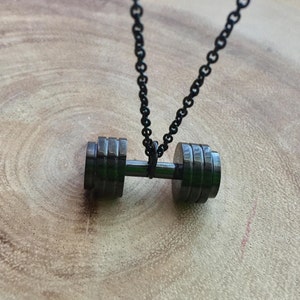 Gym Jewelry, Dumbbell Necklace, Fitness Jewelry, Crossfit Pendant ...