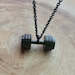 Gym Jewelry, Dumbbell Necklace, Fitness Jewelry, Crossfit Pendant ...