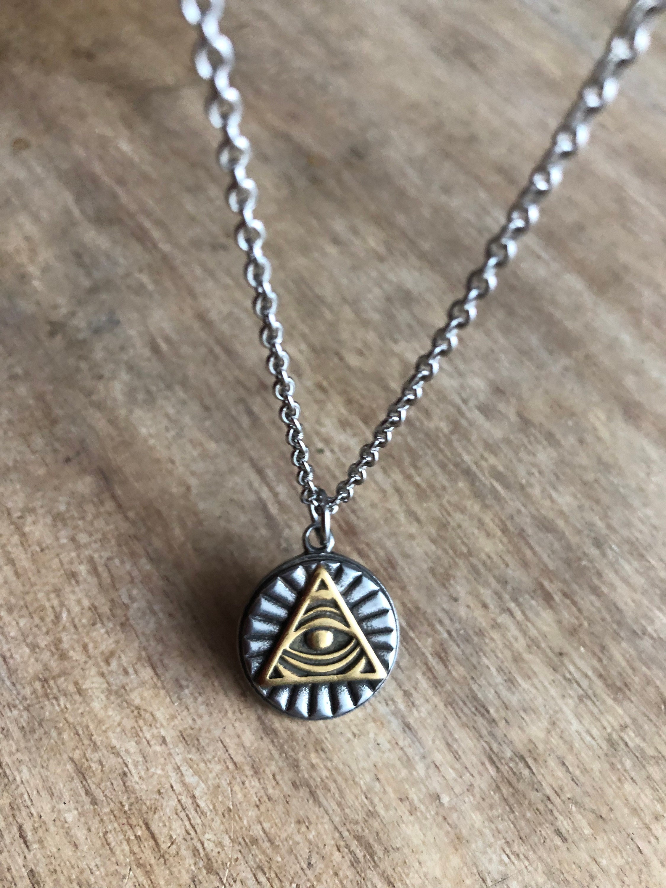 Illuminati Necklace, Protection Pendant, Eye of Providence, Amulet ...