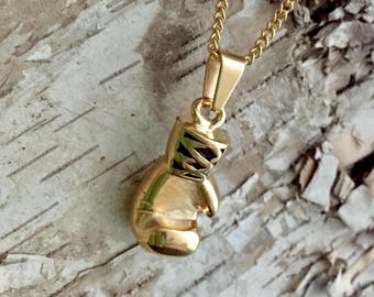 Boxing Gloves Necklace Sport Jewelry Athlete Pendant | Etsy