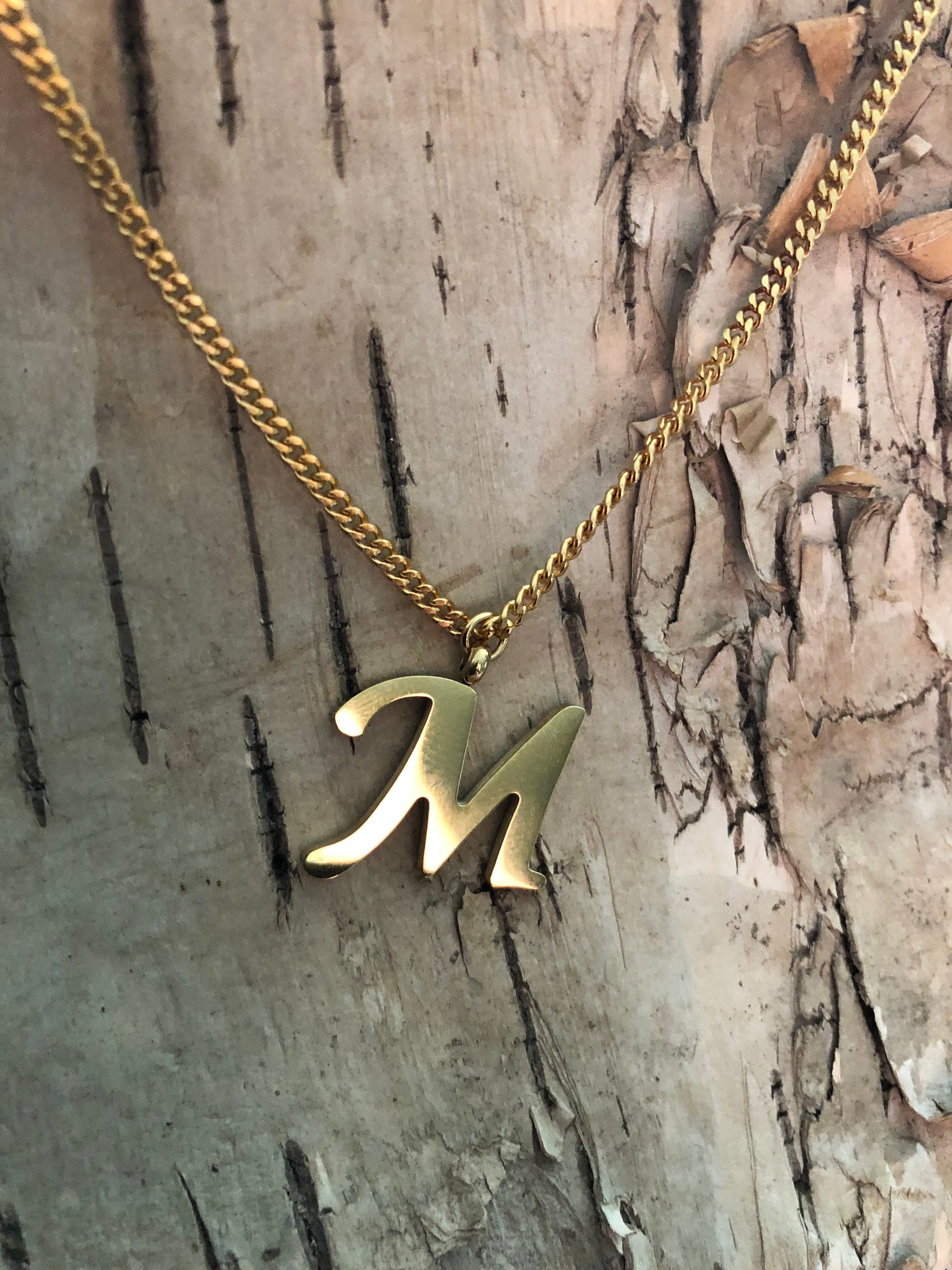 Initial M Necklace, Monogram Necklace, Letter M, Name Necklace, Letter ...
