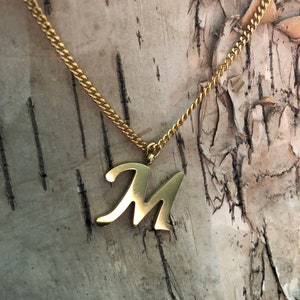 Initial M Necklace, Monogram Necklace, Letter M, Name Necklace, Letter ...