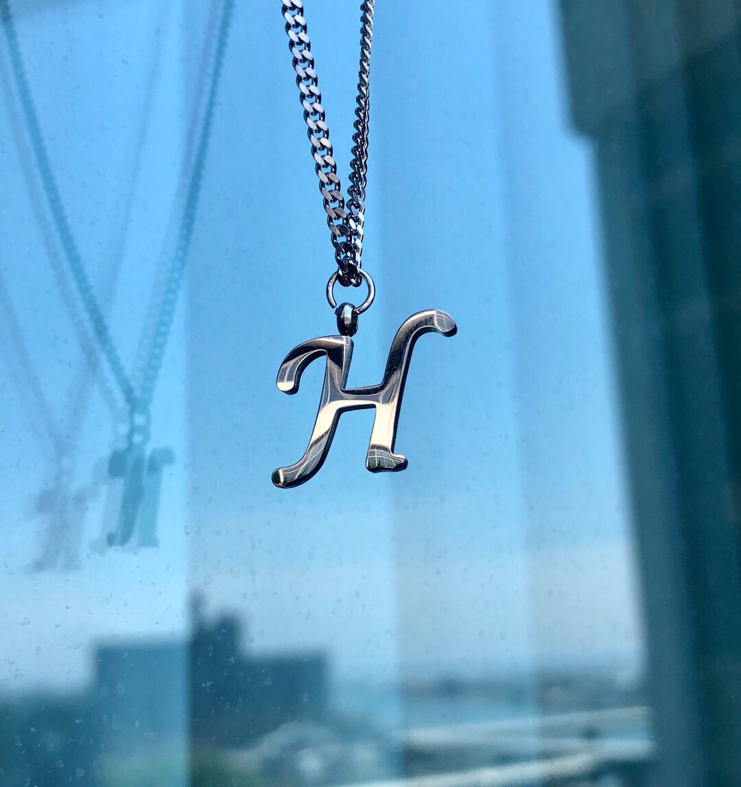 Letter H Necklace, Dainty Initial Necklace, Monogram Necklace, Monogram ...