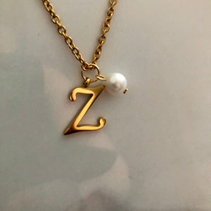 Initial Z Necklace, Monogram Necklace, Letter Z, Name Necklace, Letter ...